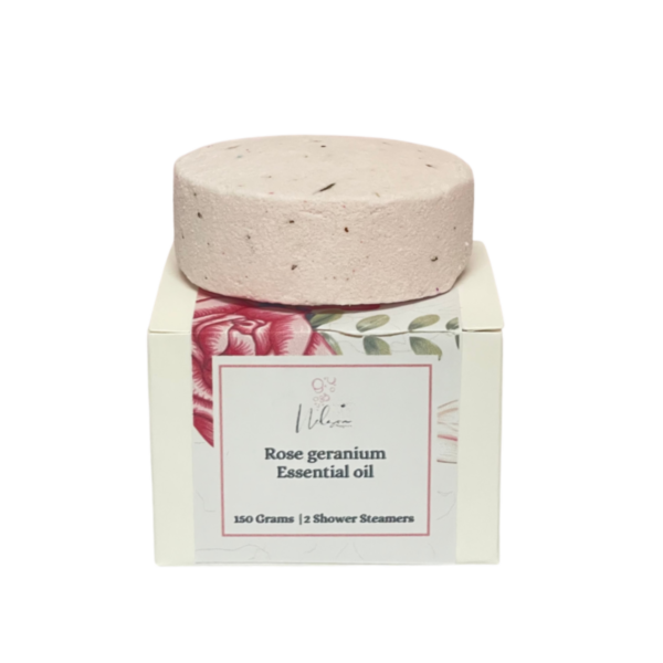 Shower Steamer – Rose Geranium 2 Pack (150g) | Aromatherapy for Showers – Northern Wellbeing Centre